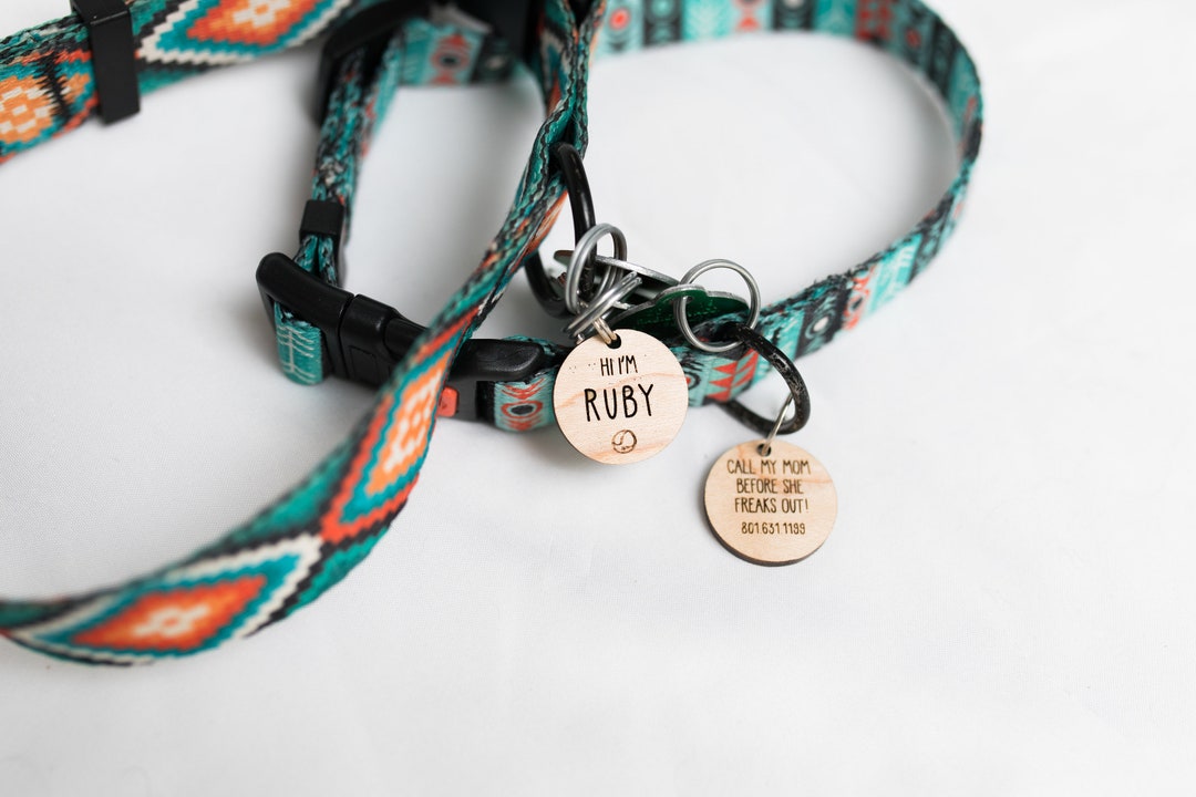 Custom Wood Dog Tags - Personalized Engraved Pet ID Tags - Eco-friendly ...