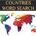 Countries Word Search, Games, Puzzles Printables, PDF & PNG, Over 180 ...