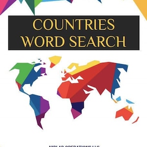 Countries Word Search, Games, Puzzles Printables, PDF & PNG, Over 180 ...
