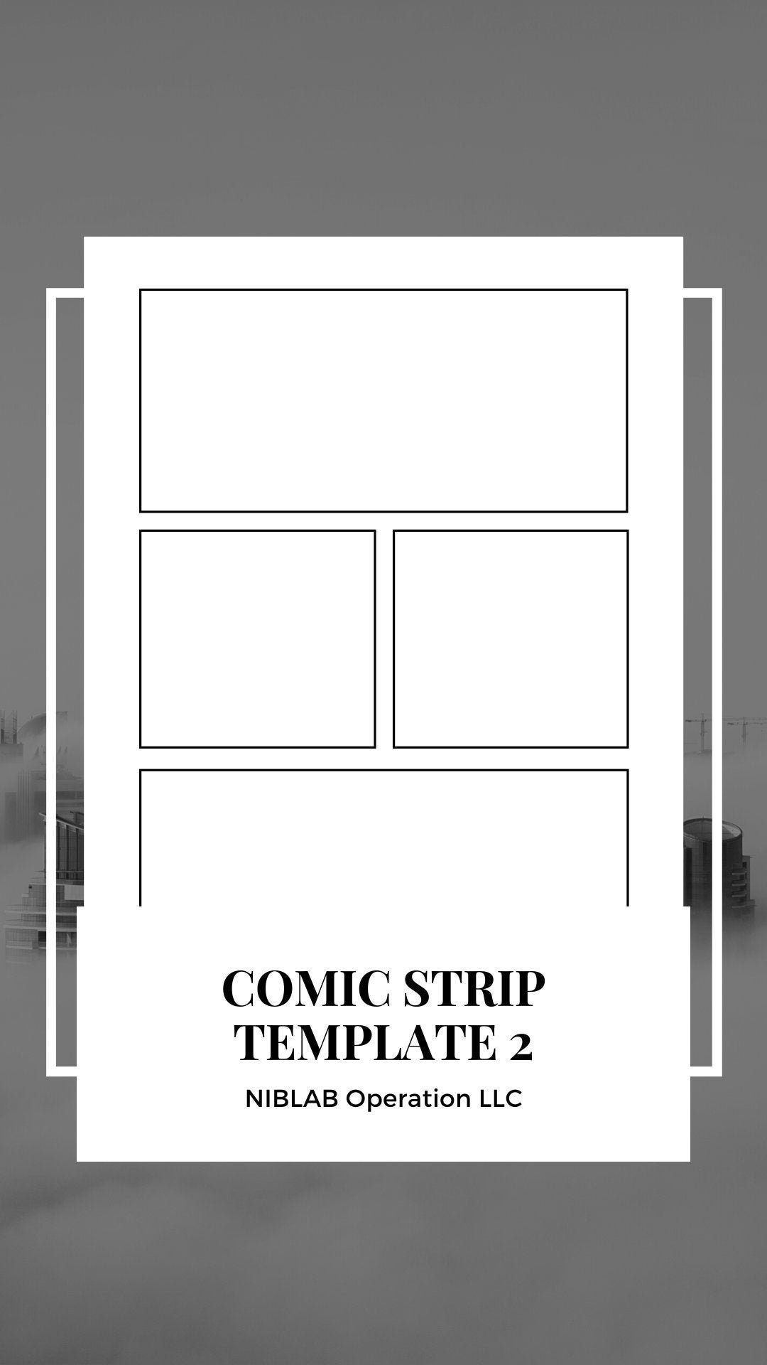 Comic Book Strip Template, #2, Template for Comic Strip, Printable, PDF ...