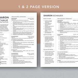 Modern Resume Template for Word & Mac Pages, Executive Resume, CV ...