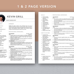 Creative Modern Resume Template Word & Mac Pages, Professional Resume ...