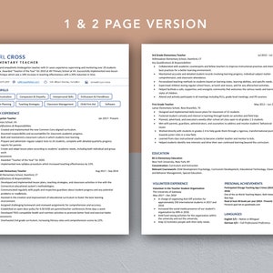 Modern Resume Template for Word & Pages Professional Resume | Etsy