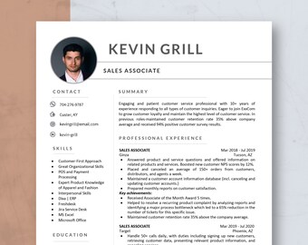 Teacher Resume Template for Word & Mac Pages, Modern Resume, CV ...