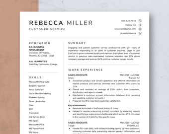 Creative Modern Resume Template Word & Mac Pages, Professional Resume ...