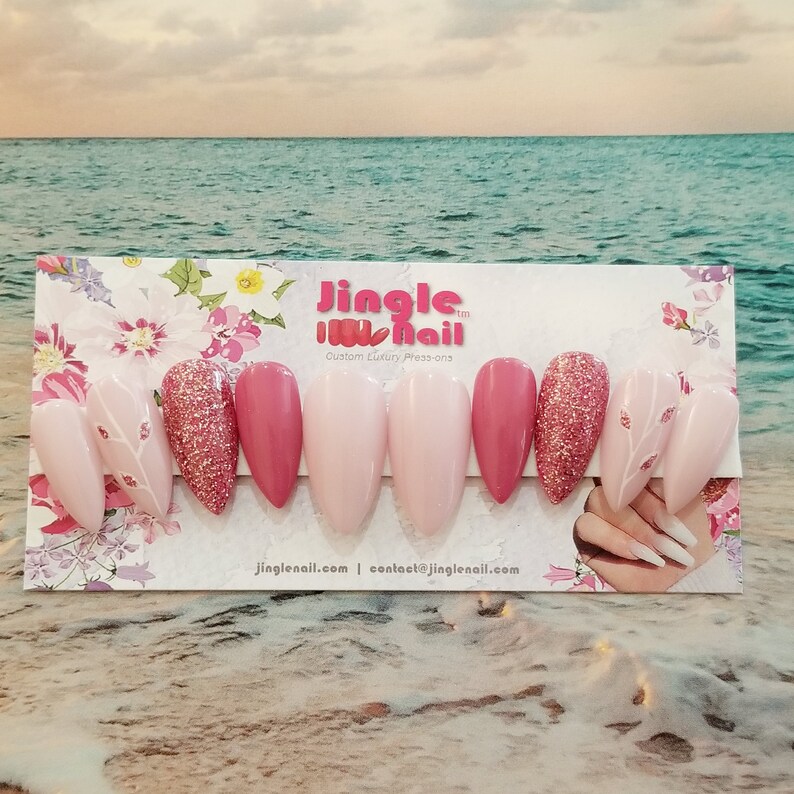 Medium-short Stiletto Spring Ombre Design Best Selling Press - Etsy