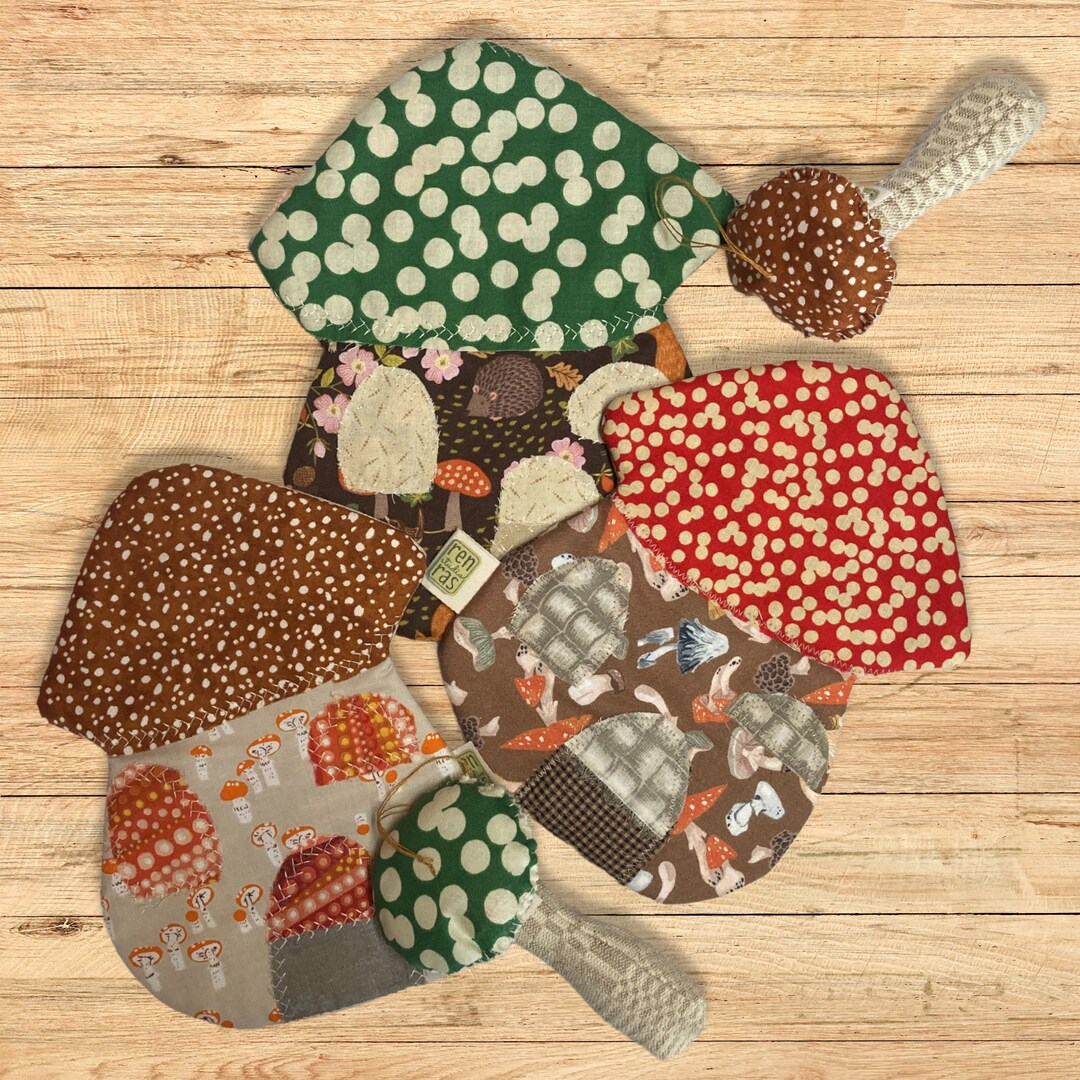 Pot Holder, Hot Pad, Trivet, Mushroom-shaped Fabric Trivet, Woodland ...