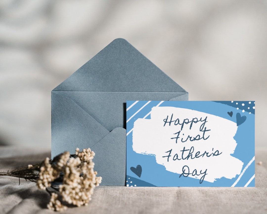 Printable Fathers Day7x5 Inch Fathers Day Greeting Card, Instant ...