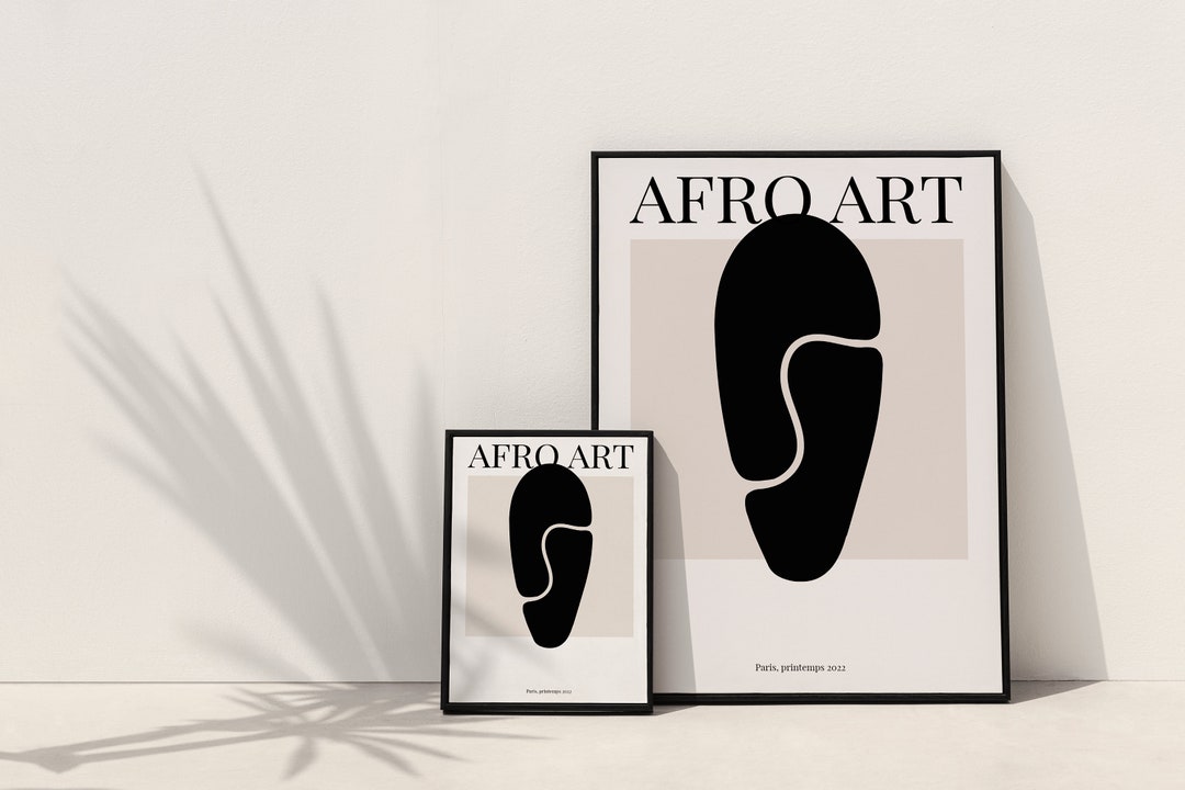 African Mask Poster Contemporary Minimalist Art Printed on Matte Paper ...