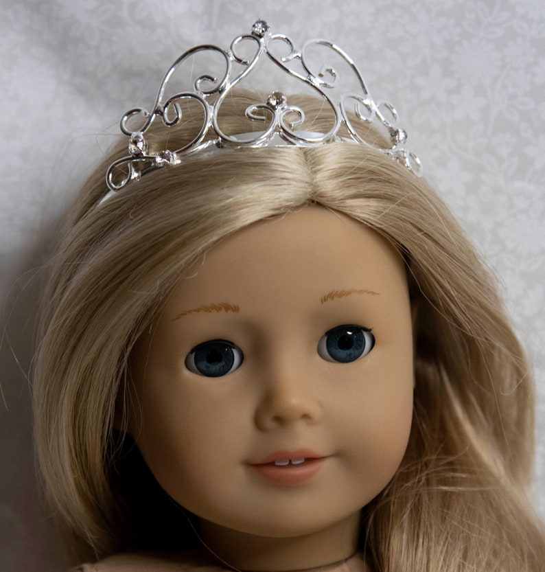 Exclusive Design Silvertone Jewelled Tiara for 18" Doll Such as ...