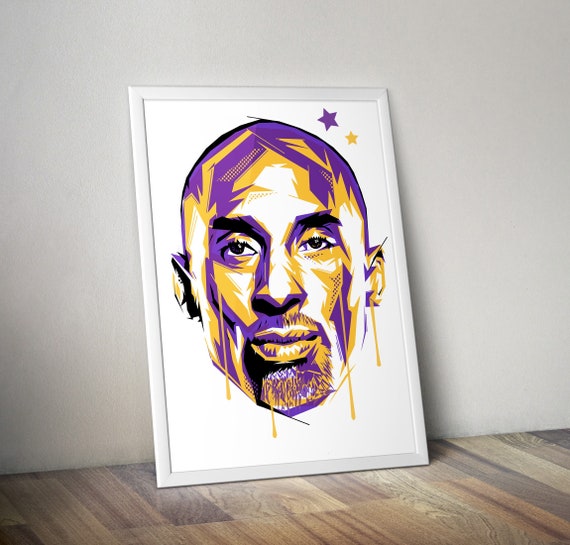 Kobe Bryant Basketball Graphic Design A4 Print A3 Print | Etsy