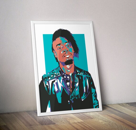 Raekwon Hip Hop Graphic Design A4 Print A3 Print Digital Art by ...