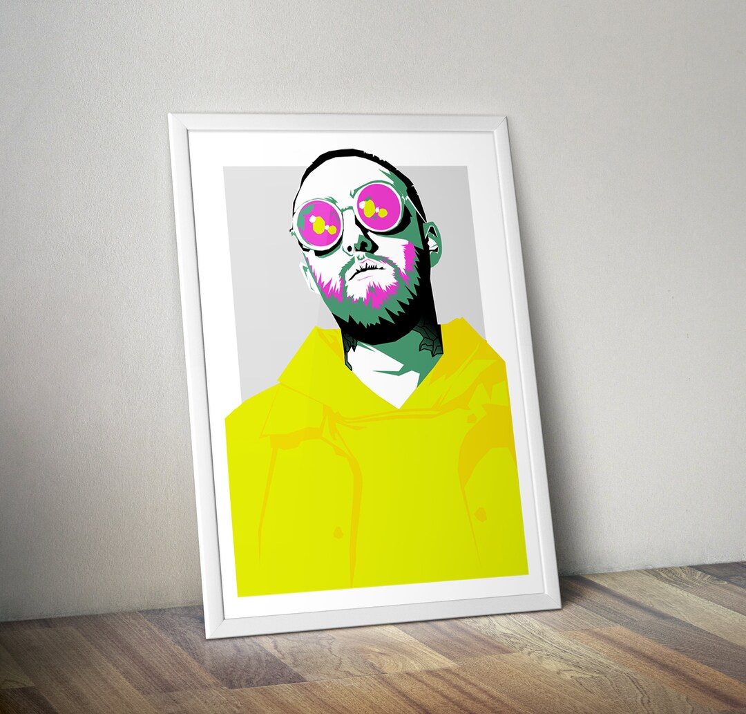 DIGITAL DOWNLOAD Mac Miller Hip Hop Graphic Design A4 Print A3 Print ...