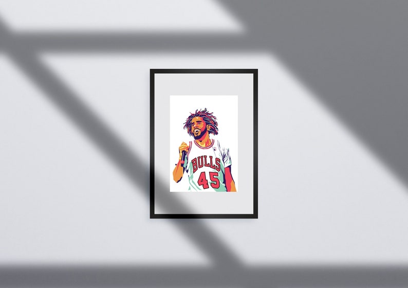 J. Cole Hip Hop Graphic Design A4 Print A3 Print Digital Art | Etsy