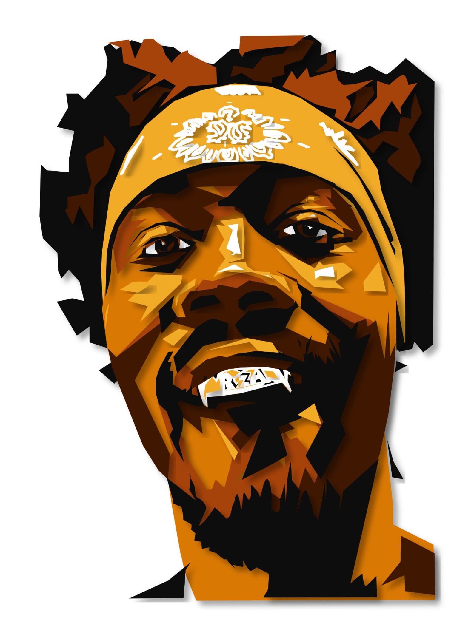 RZA Hip Hop Graphic Design A4 Print A3 Print Digital Art by | Etsy