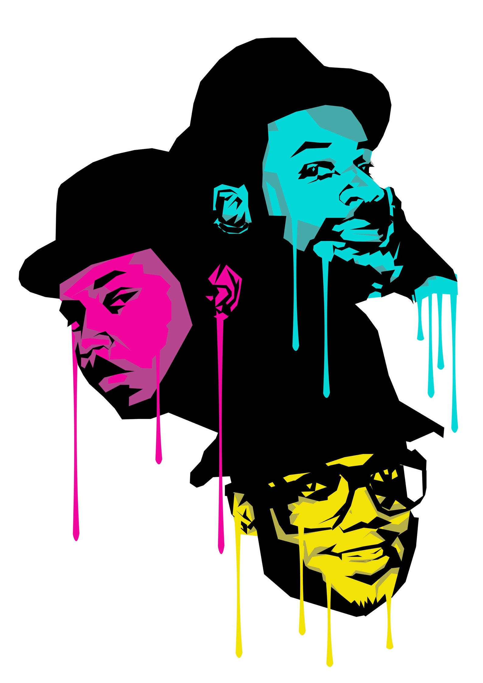 Run DMC Hip Hop Graphic Design A4 Print A3 Print Digital Art | Etsy