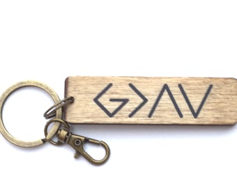 God Keychain | Etsy