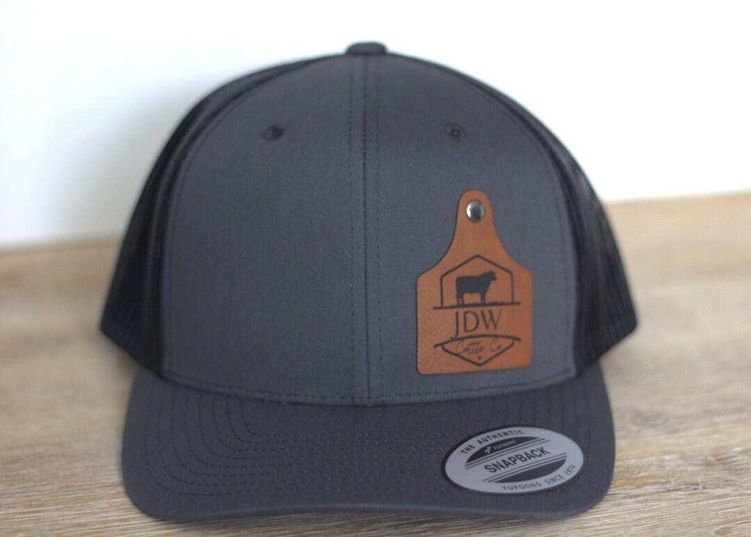 Personalized Cow Tag Baseball Cap, Trucker Style Hat, Structured ...