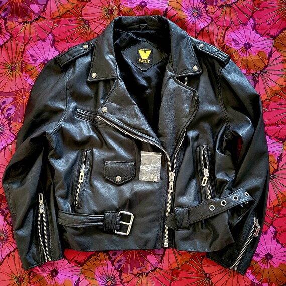 Virginia Slims V Wear Genuine Leather Jacket Size M - munimoro.gob.pe
