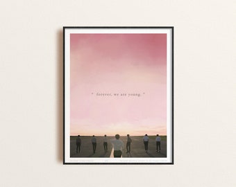 BTS Save Me Illustrated Print unframed | Etsy