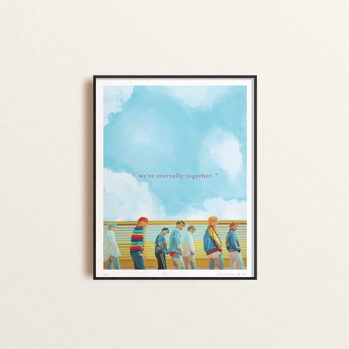 BTS DNA Illustrated Print unframed - Etsy