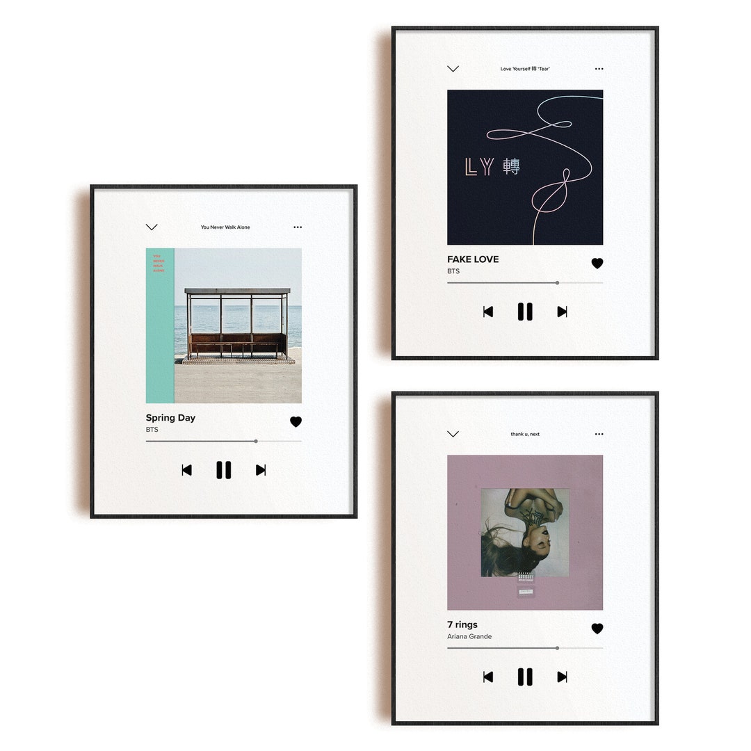 Custom Spotify Song Graphic Print unframed - Etsy UK