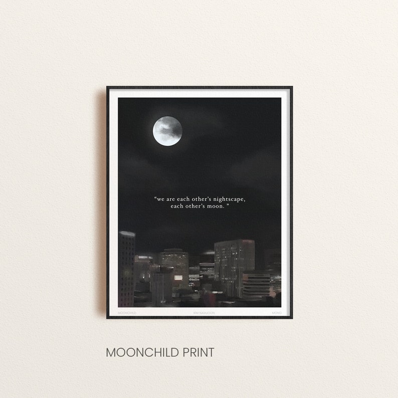 BTS RM Mono Mixtape Illustrated Prints unframed | Etsy