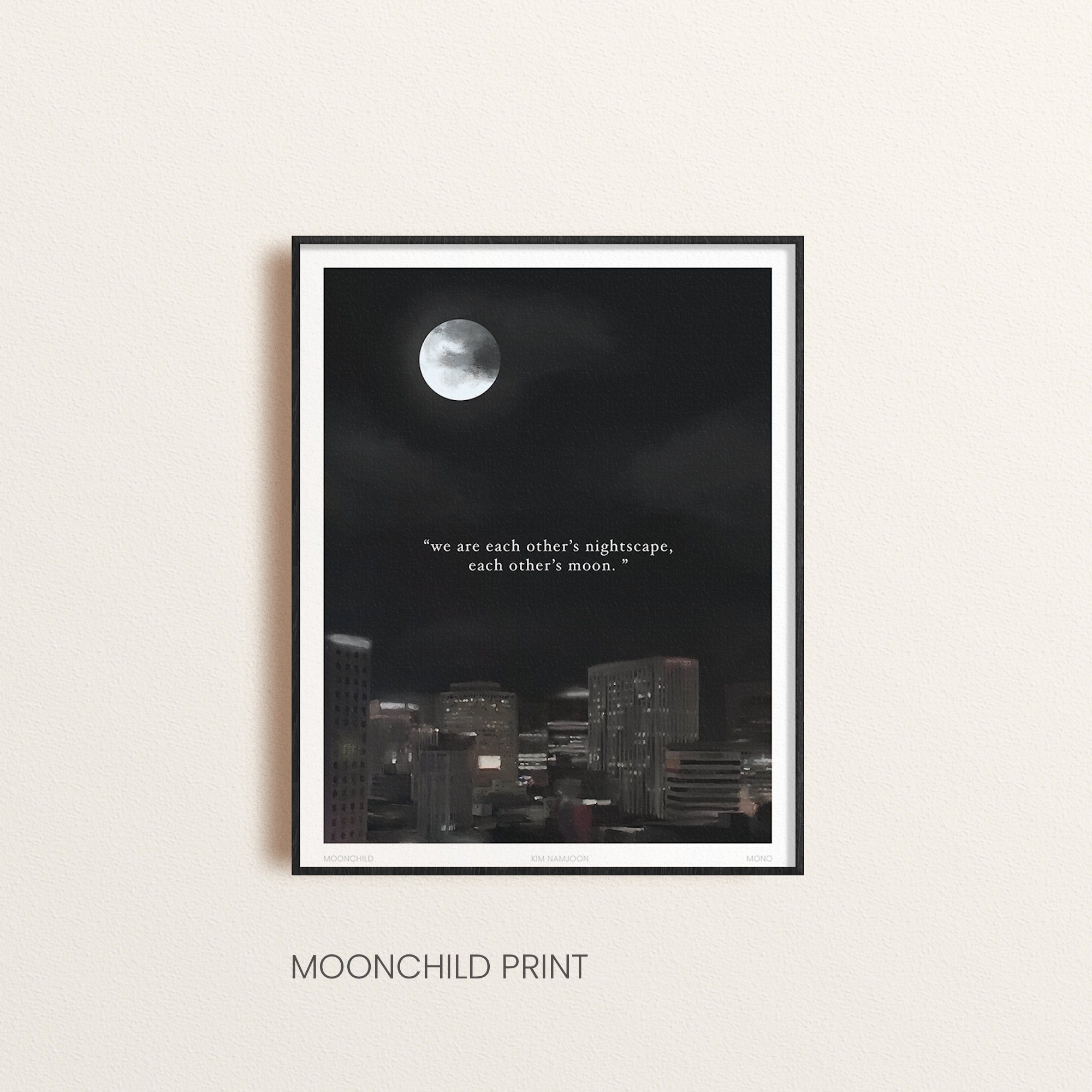 BTS RM Mono Mixtape Illustrated Prints unframed | Etsy