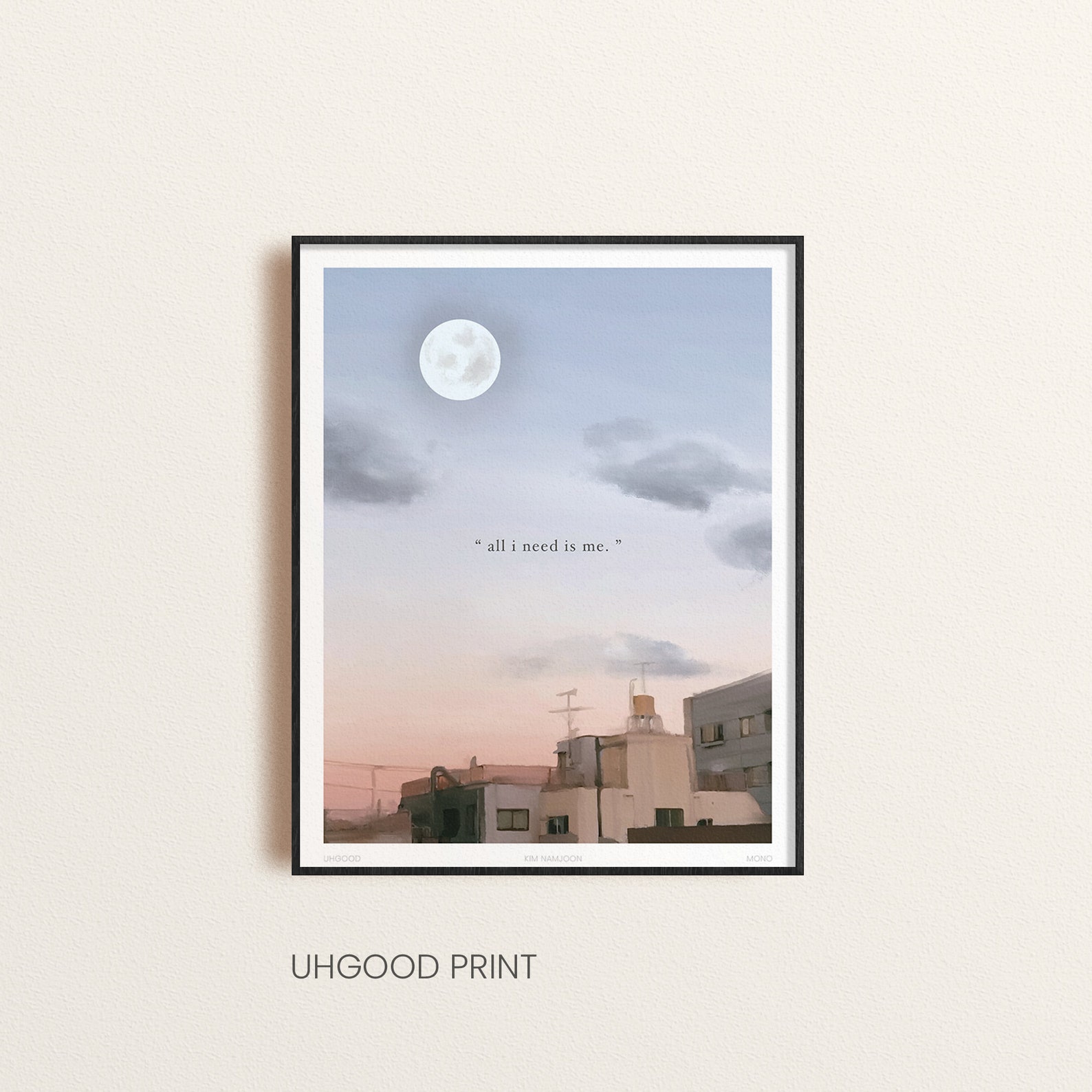 BTS RM Mono Mixtape Illustrated Prints unframed | Etsy