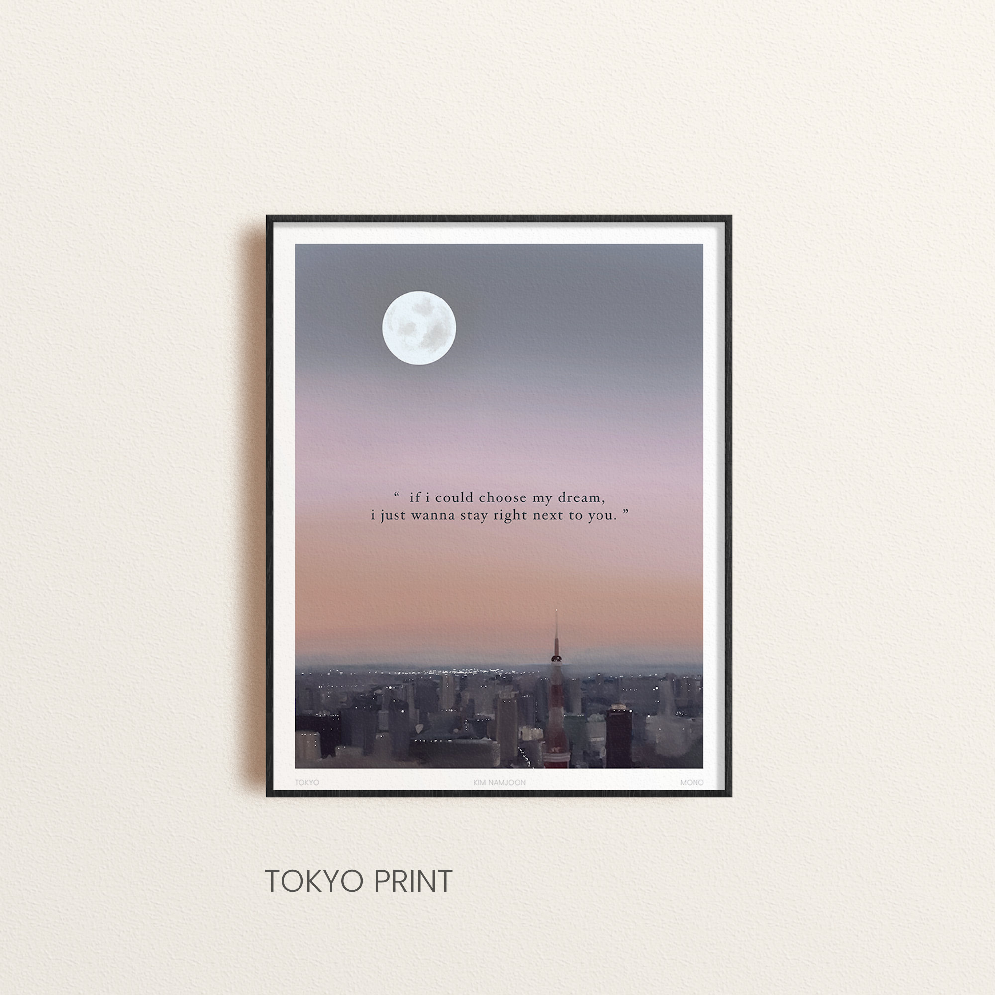 BTS RM Mono Mixtape Illustrated Prints unframed - Etsy