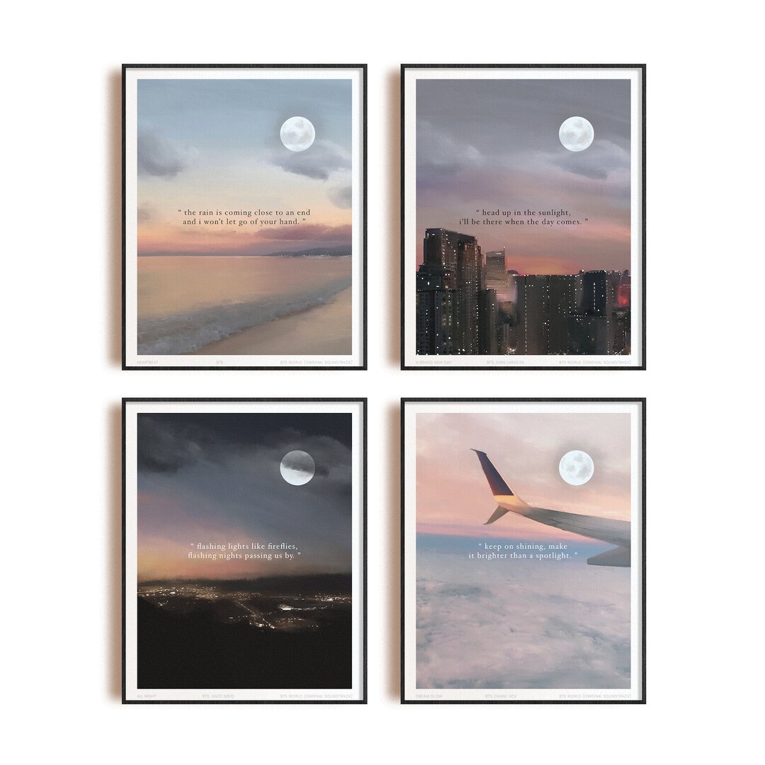 BTS World Original Soundtrack Illustrated Prints unframed - Etsy