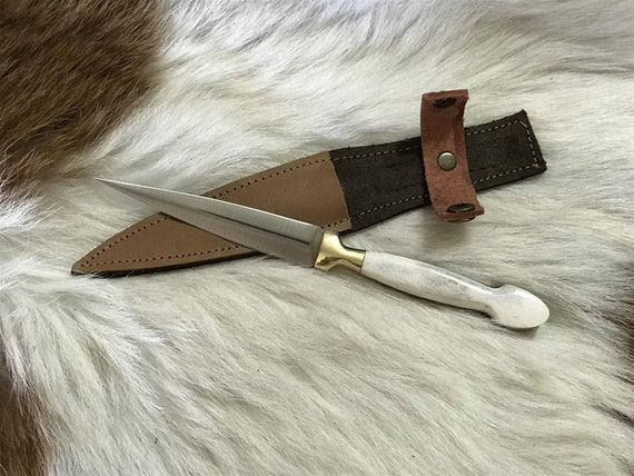 Medieval Double Edged Dagger Knife Custom Handmade Antler | Etsy