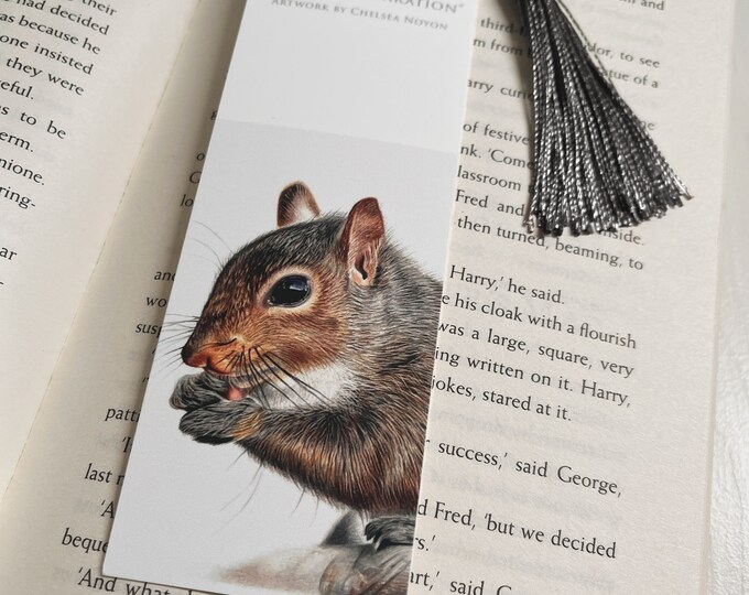 Wildlife Bookmarks of Original Pencil Drawings, Squirrel Art Bookmark ...