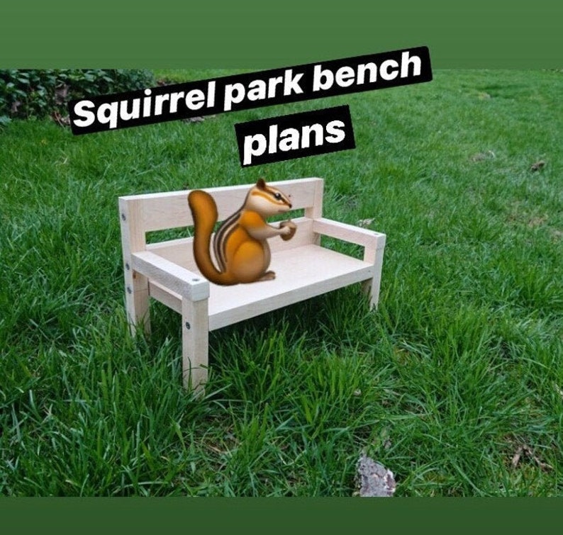 Squirrel Park Bench Plans / Blueprints / Instructions - Etsy