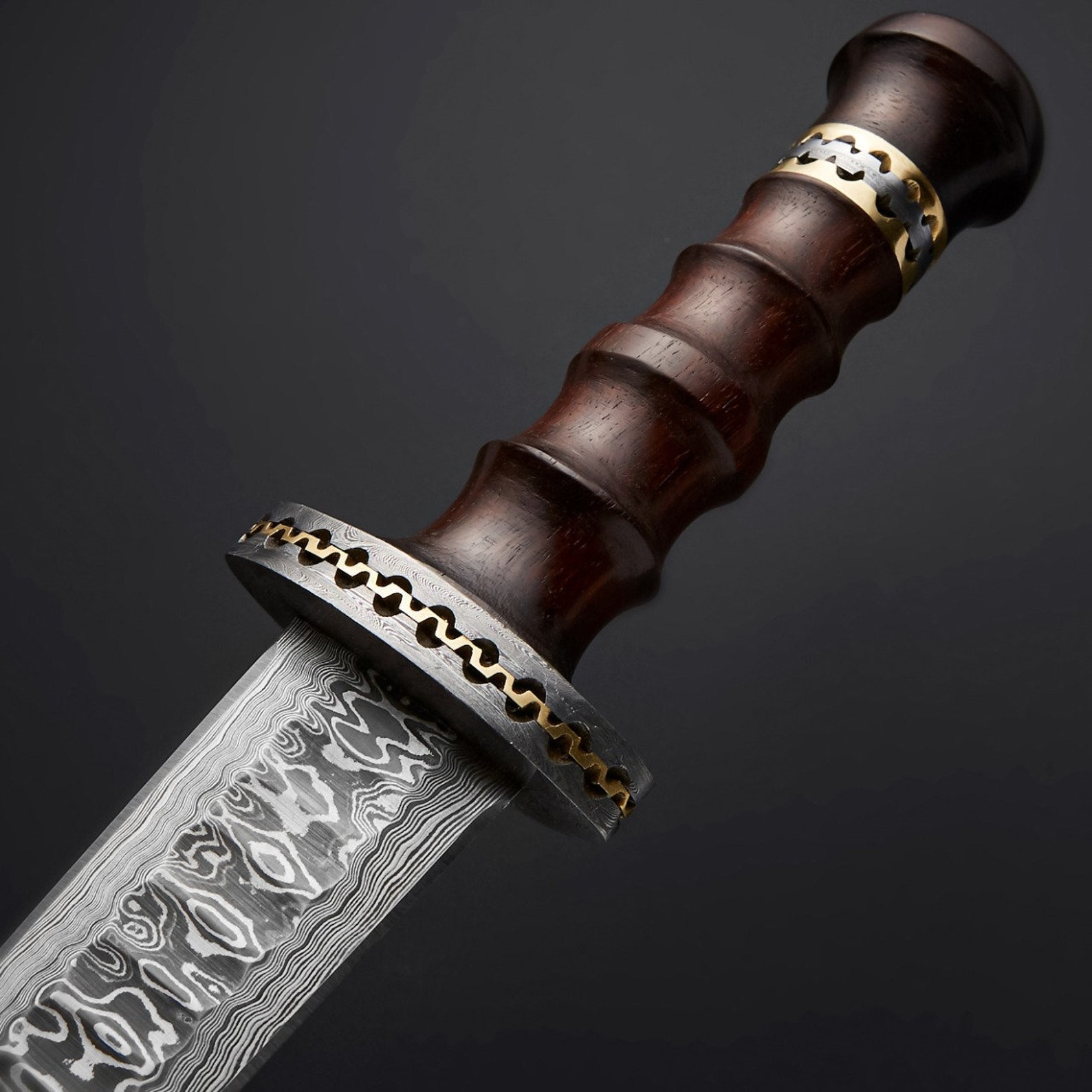 Beautiful Damascus Steel Custom Handmade Dirk Dagger With - Etsy