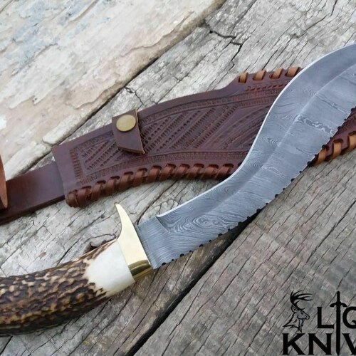Damascus Steel Custom Handmade Kukri Knife - Etsy