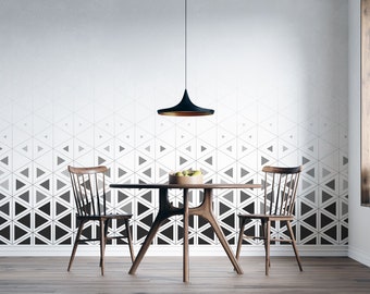 Gold Geometric Wallpaper Gold Strip Mural Peel and Stick | Etsy