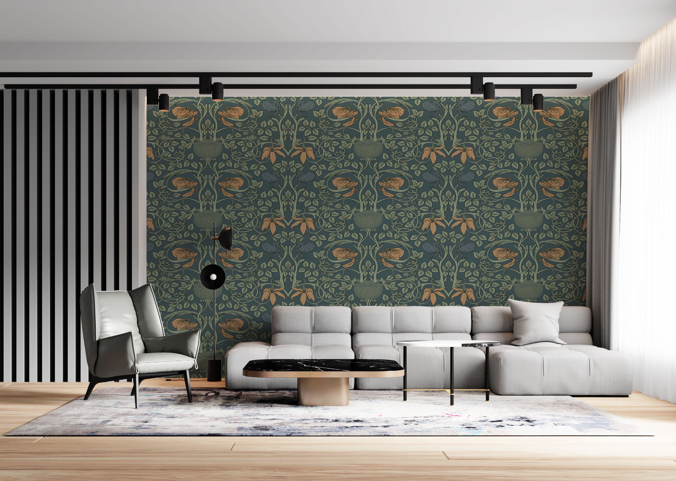 Vintage Floral Wallpaper Peel and Stick Retro Art Design | Etsy