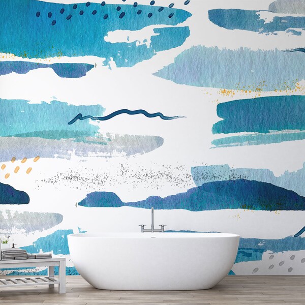 Removable Wallpaper Blue - Etsy