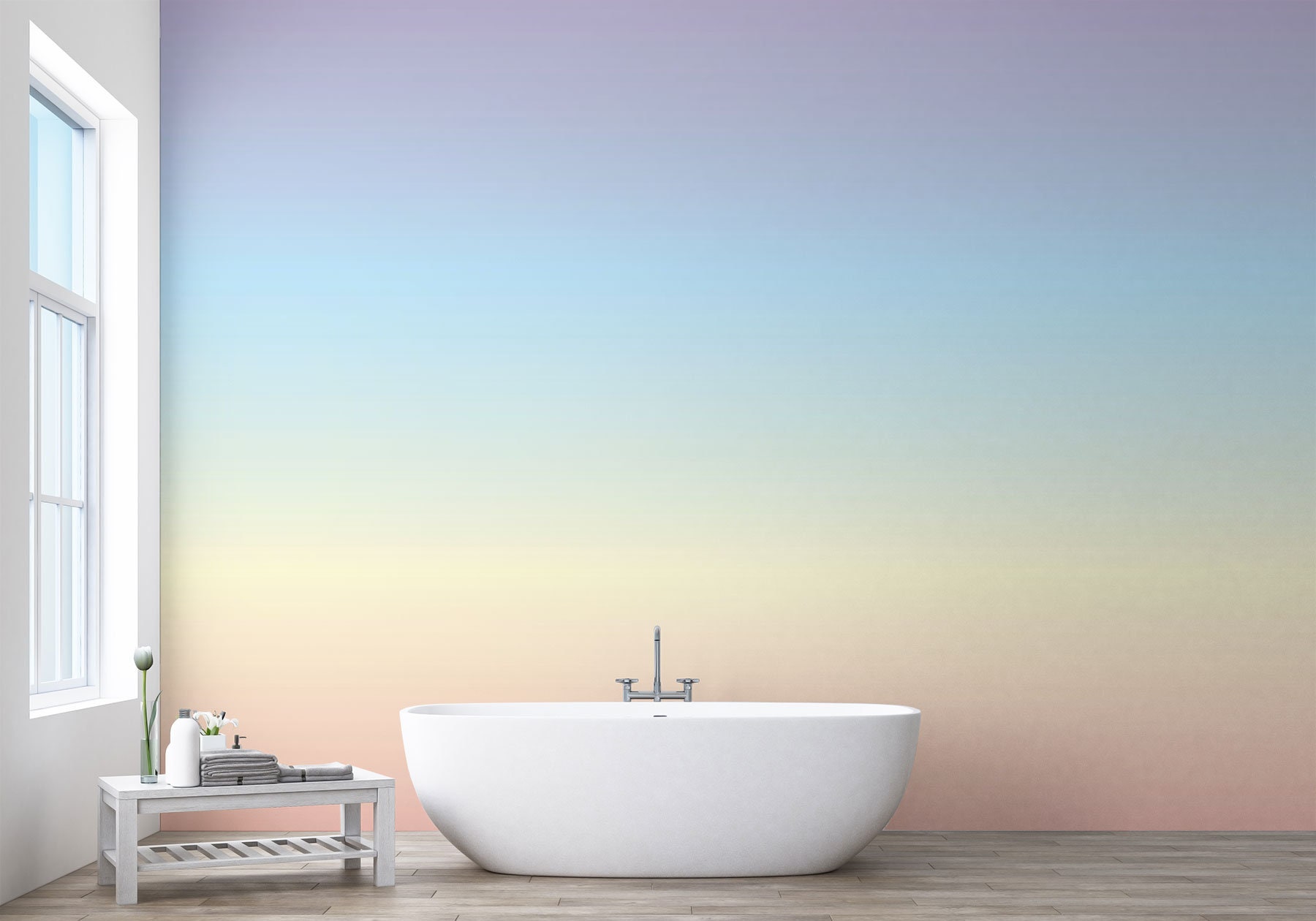 Ombre Wallpaper Color Gradient Peel and Stick Reusable - Etsy