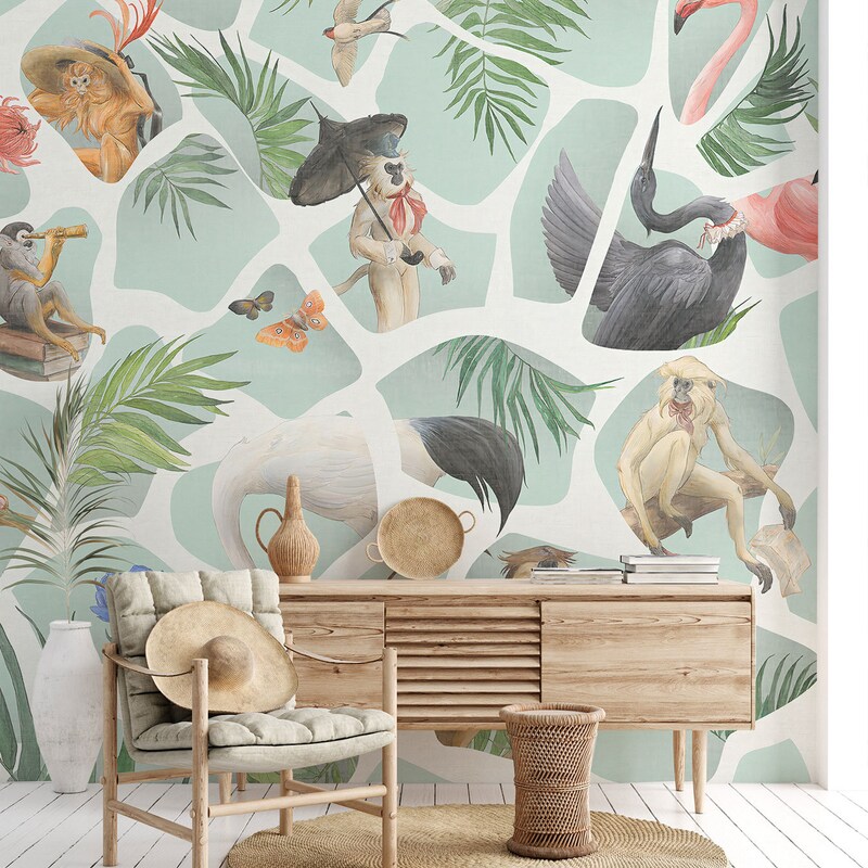 Monkey Wallpaper - Etsy