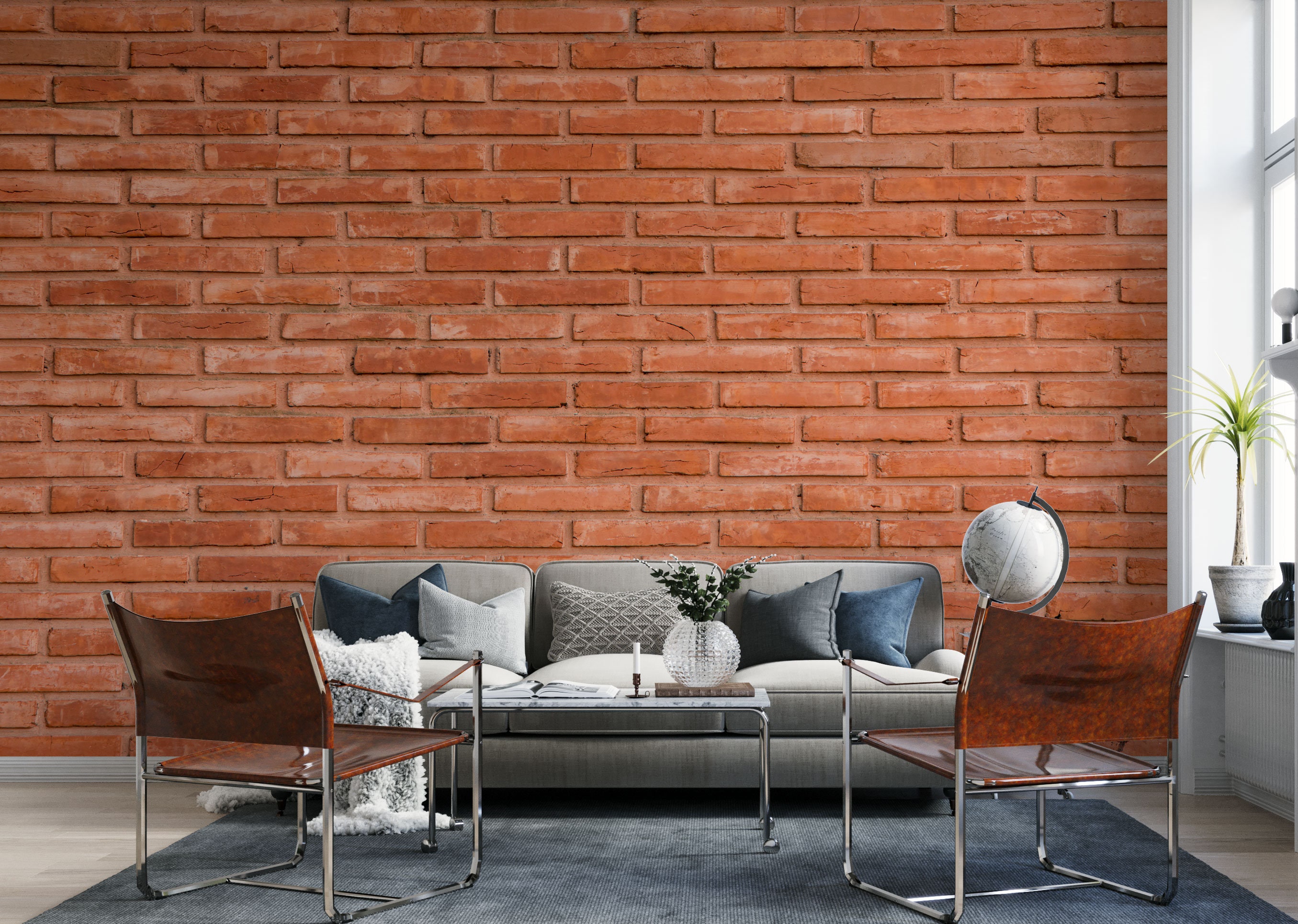 Brick Wallpaper Red Brick Pattern feels Cozy with Peel and | Etsy