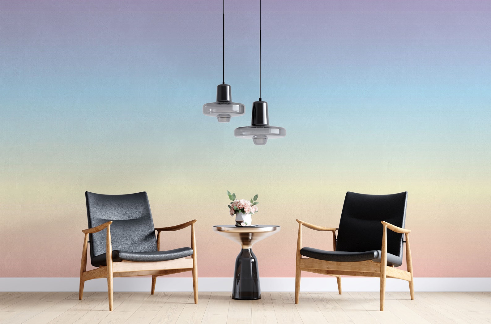 Ombre Wallpaper Color Gradient Peel and Stick Reusable - Etsy