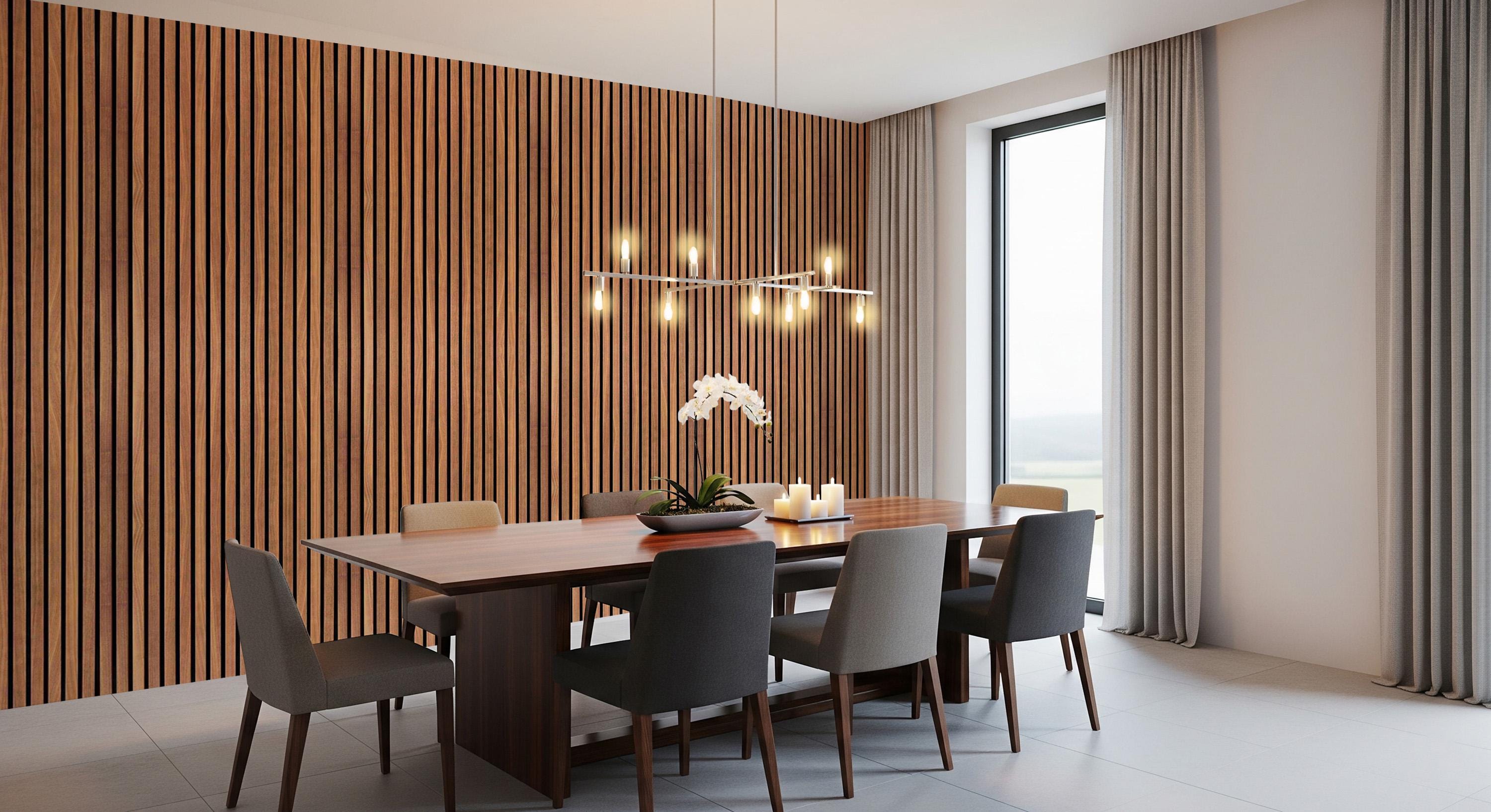 Modern Vertical Wood Slat Wallpaper Panel - Etsy