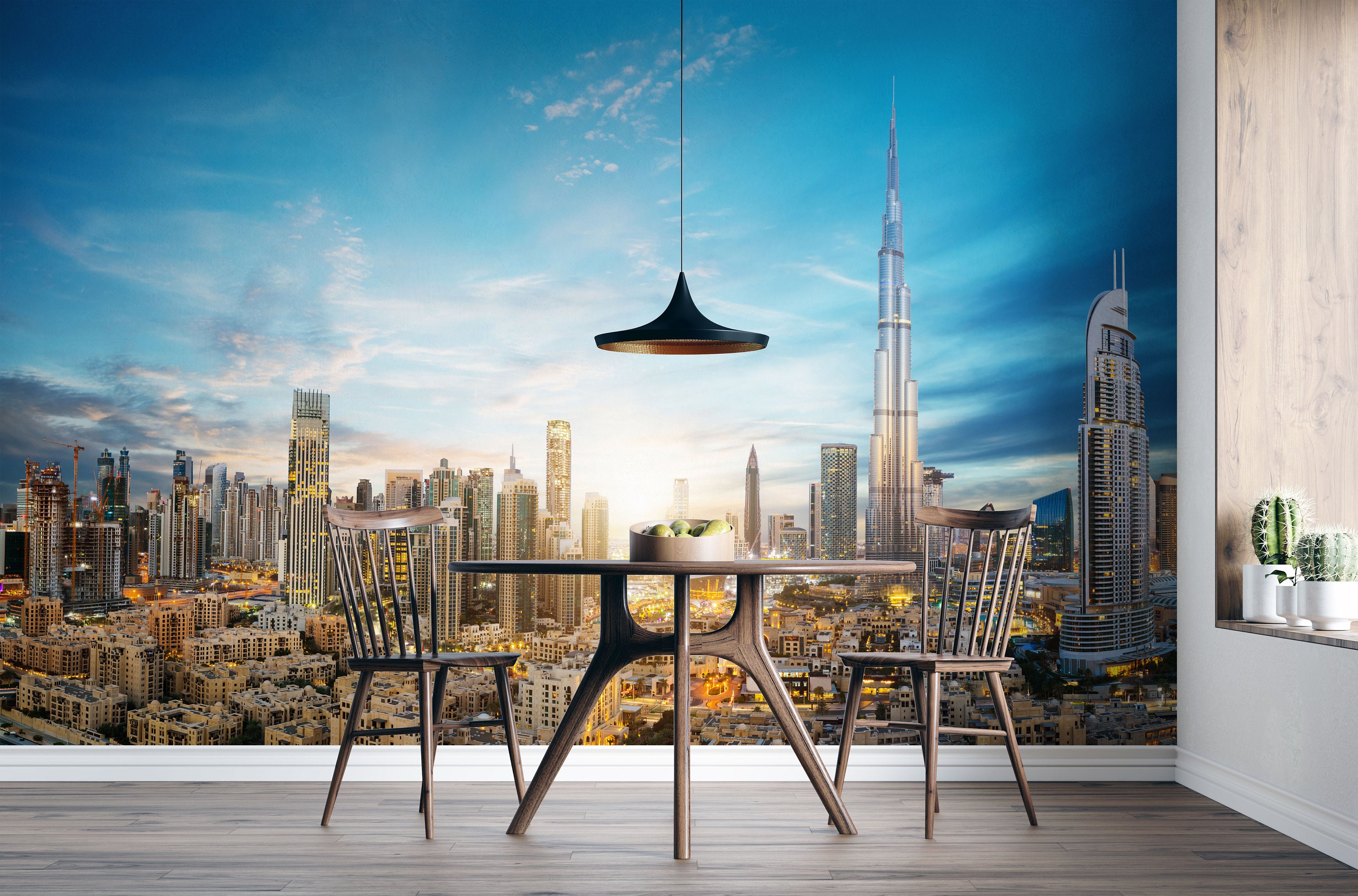 Dubai Downtown Skyline Wallpaper United Arab Emirates City | Etsy