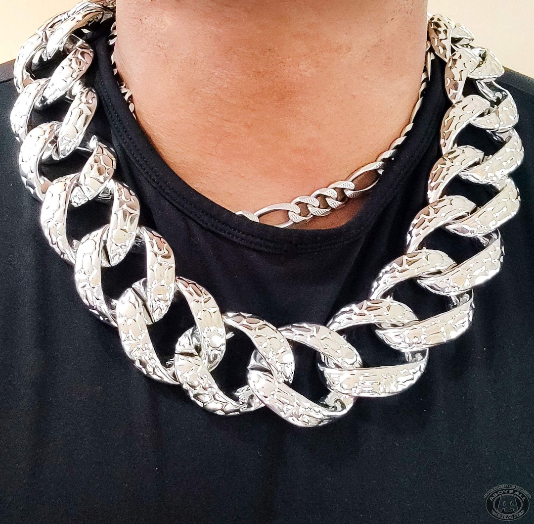 30in Length Big Bling Chain W/ Lobster Clasp Connector and Adjustment ...