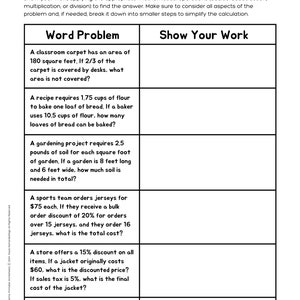Grade 3 to Grade 5 Word Problems | Printable PDF Download | Common Core ...