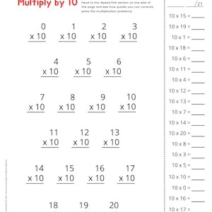 Multiplication Practice Worksheets | Digital PDF Download | Grade 3 ...