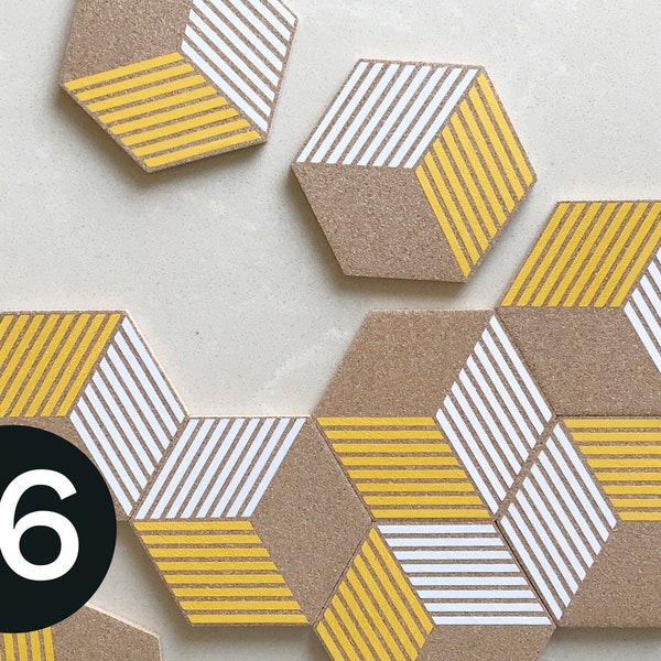 Yellow Coasters - Etsy