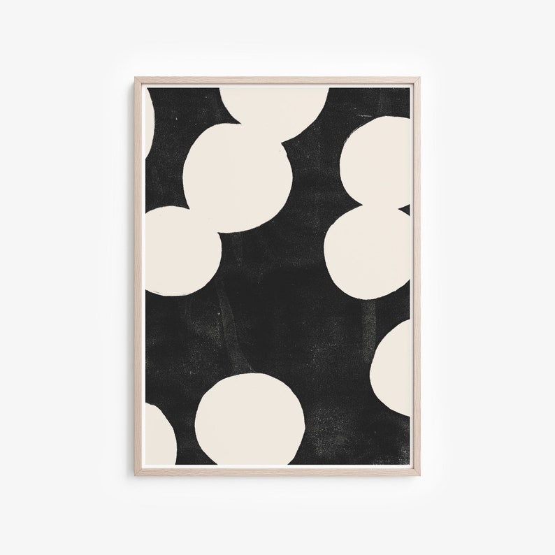 Dots Poster, Minimal Geometric Printable, Circles, Abstract Shapes ...